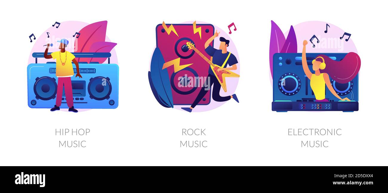 Popular music styles vector concept metaphors Stock Vector Image & Art ...