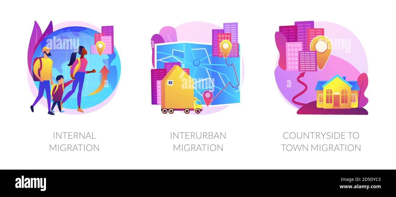 Human migration abstract concept vector illustrations Stock Vector ...