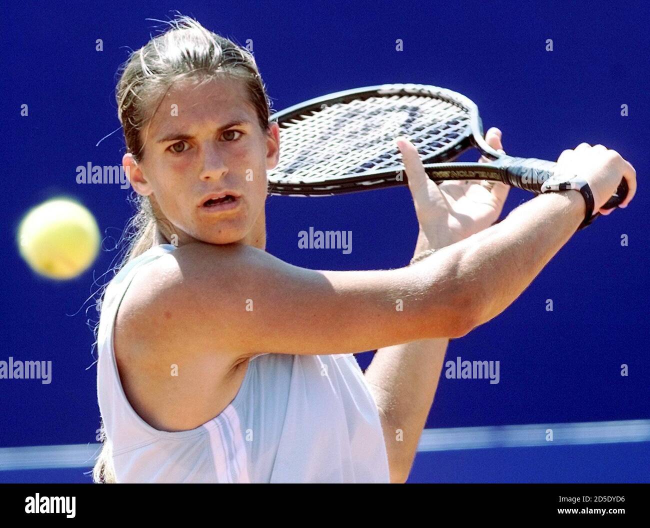 Martina hingis switzerland returns ball hi-res stock photography and ...