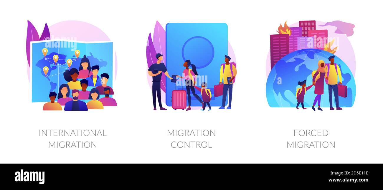 Population displacement, refugees abstract concept vector illustrations ... Population displacement, refugees abstract concept vector illustrations ...