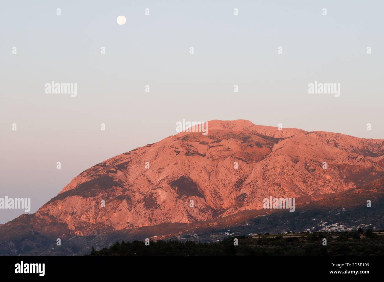 Panoramic view of the bay of Marathokampos on the Greek Aegean island ...