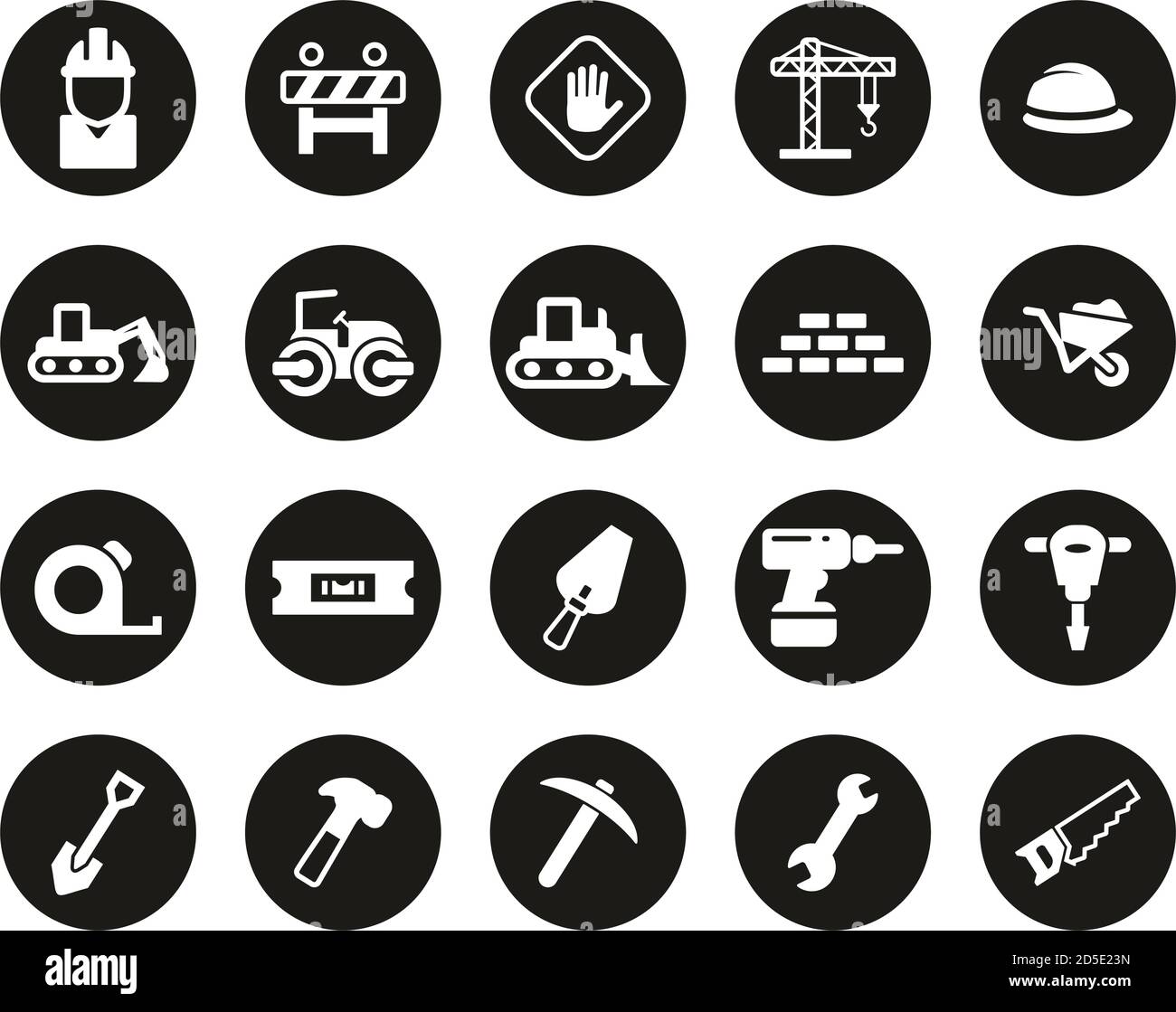 Construction Icons Black And White