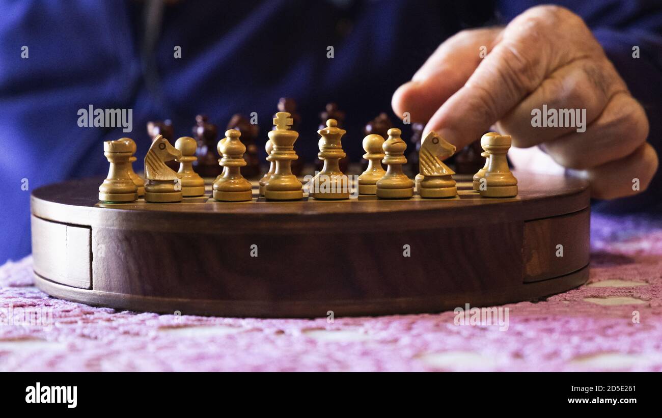 Old man playing chess hi-res stock photography and images - Alamy