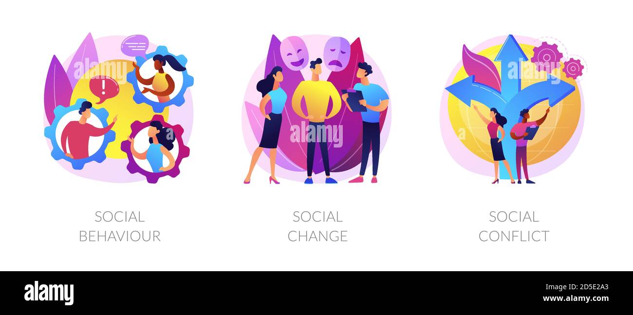 People interaction and communication abstract concept vector ...