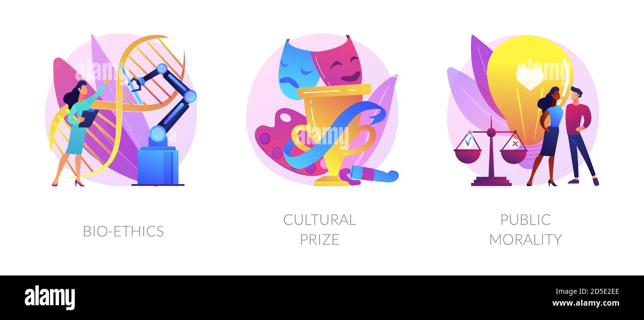 Ethical and medical issues abstract concept vector illustrations Stock ...