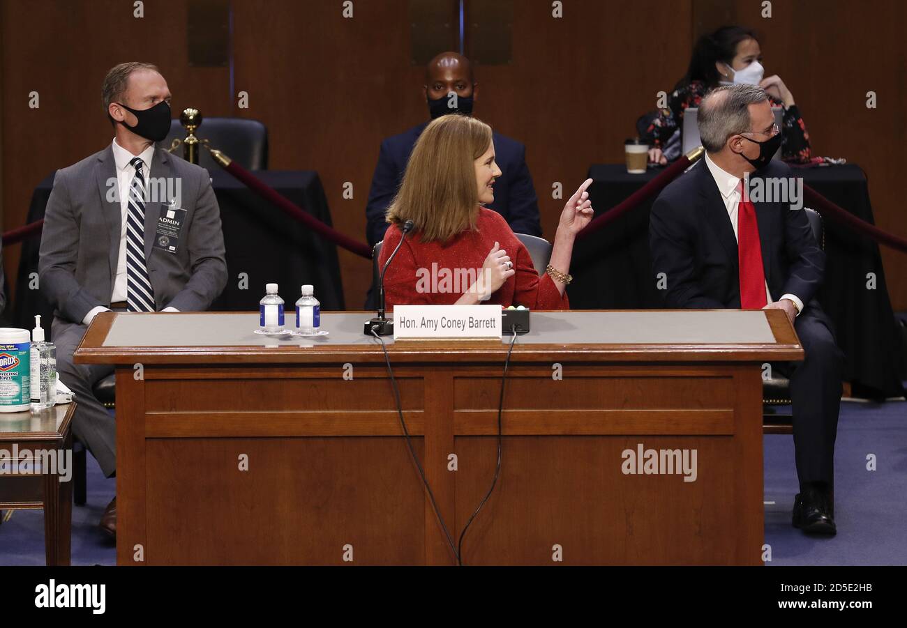 Washington, DC, USA. 13th Oct, 2020. Supreme Court nominee Judge Amy ...