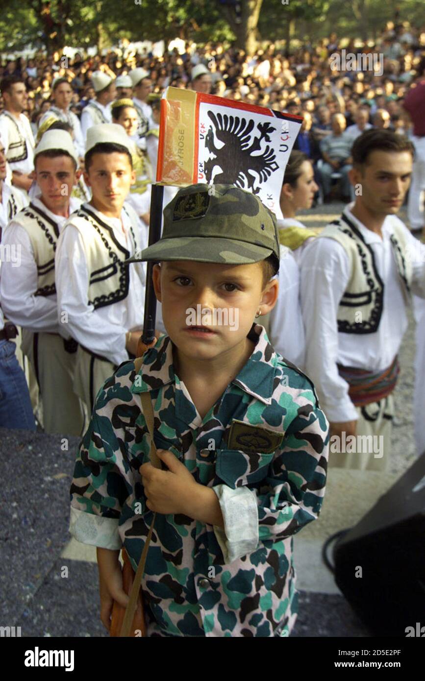 Kosovo liberation army flag hi-res stock photography and images - Alamy