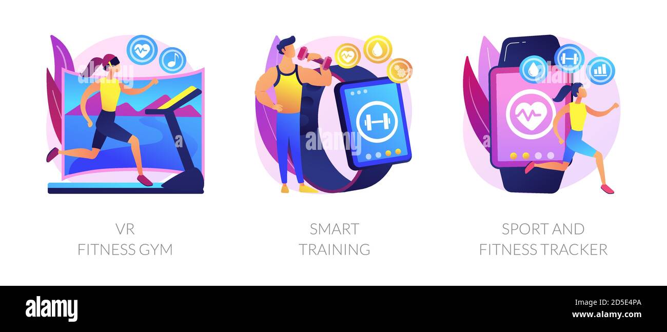 Smart personal training technologies abstract concept vector ...