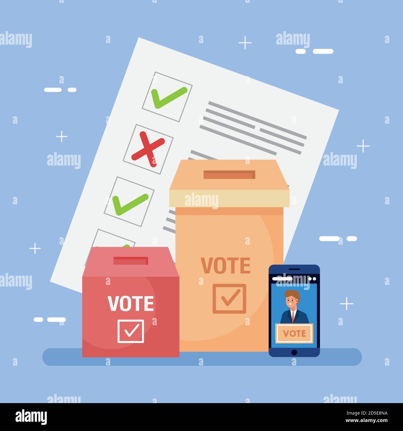 Voting boxes Stock Vector Images - Alamy