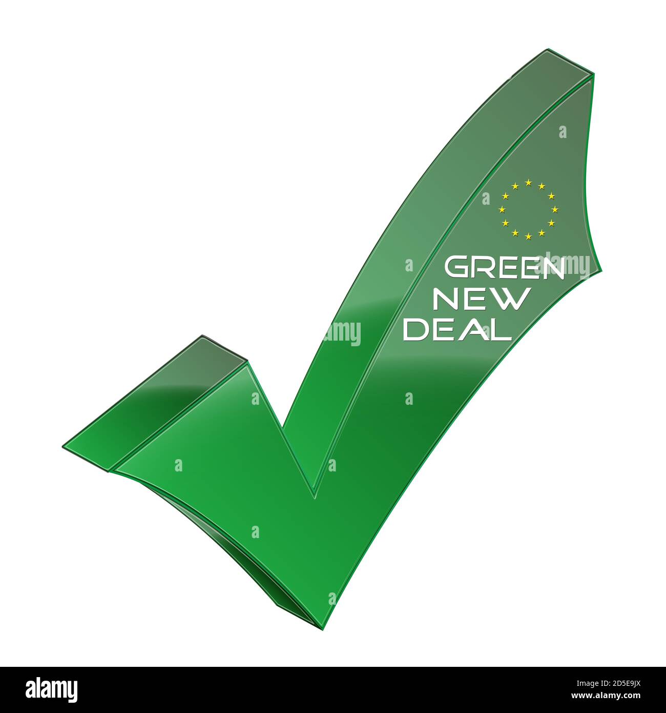 3D green hook Green New Deal Stock Photo - Alamy