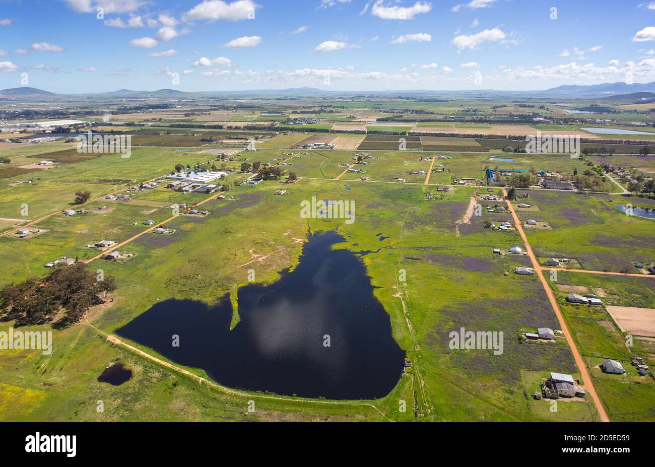 Aerial view town dam of south africa hi-res stock photography and ...