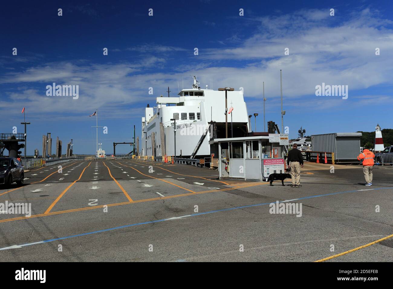 Port Jefferson ferry Long Island New York Stock Photo - Alamy