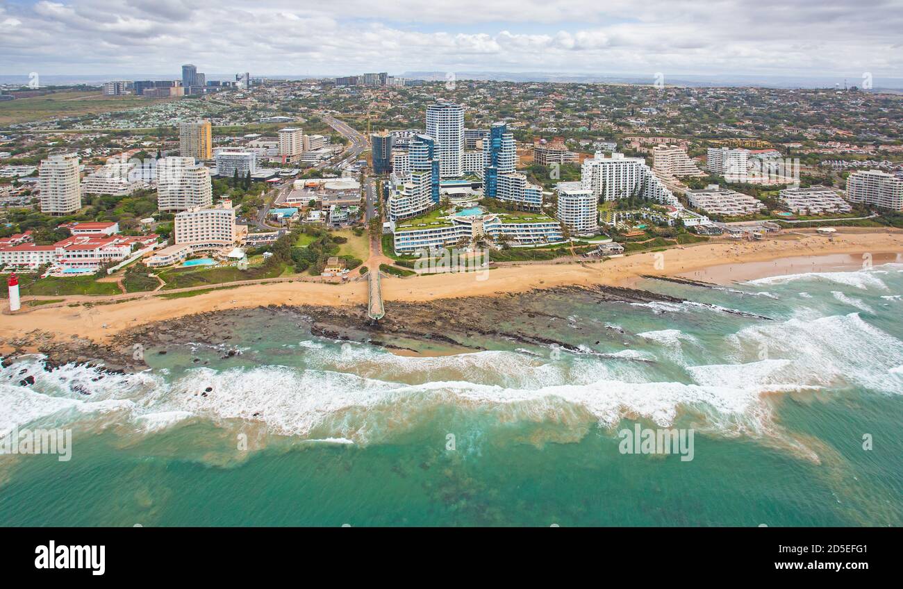 Durban, Kwa-Zulu Natal / South Africa - 09/30/2020: Aerial photo of ...