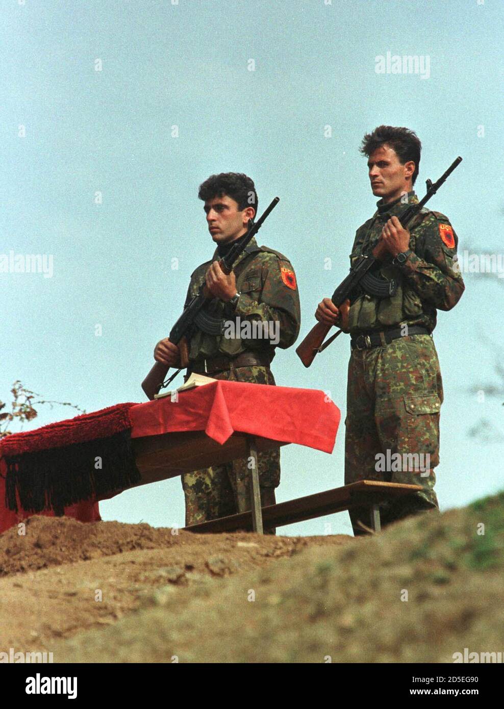 Kosovo liberation army flag hi-res stock photography and images - Alamy