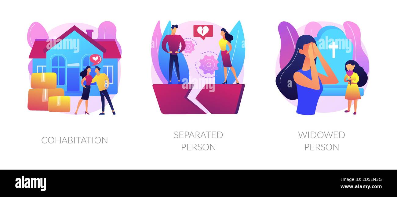 Living together abstract concept vector illustrations Stock Vector ...