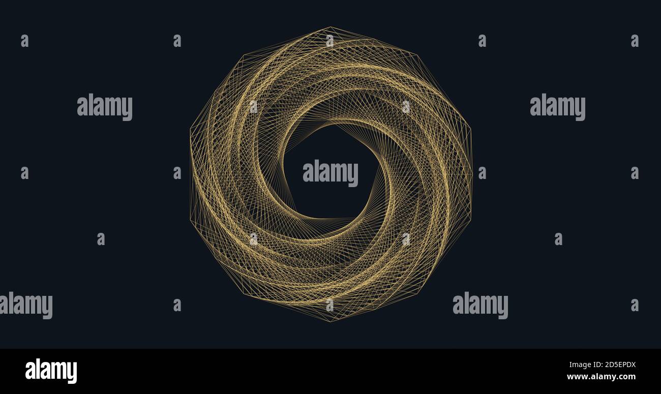 Futuristic golden abstract vortex Stock Photo - Alamy