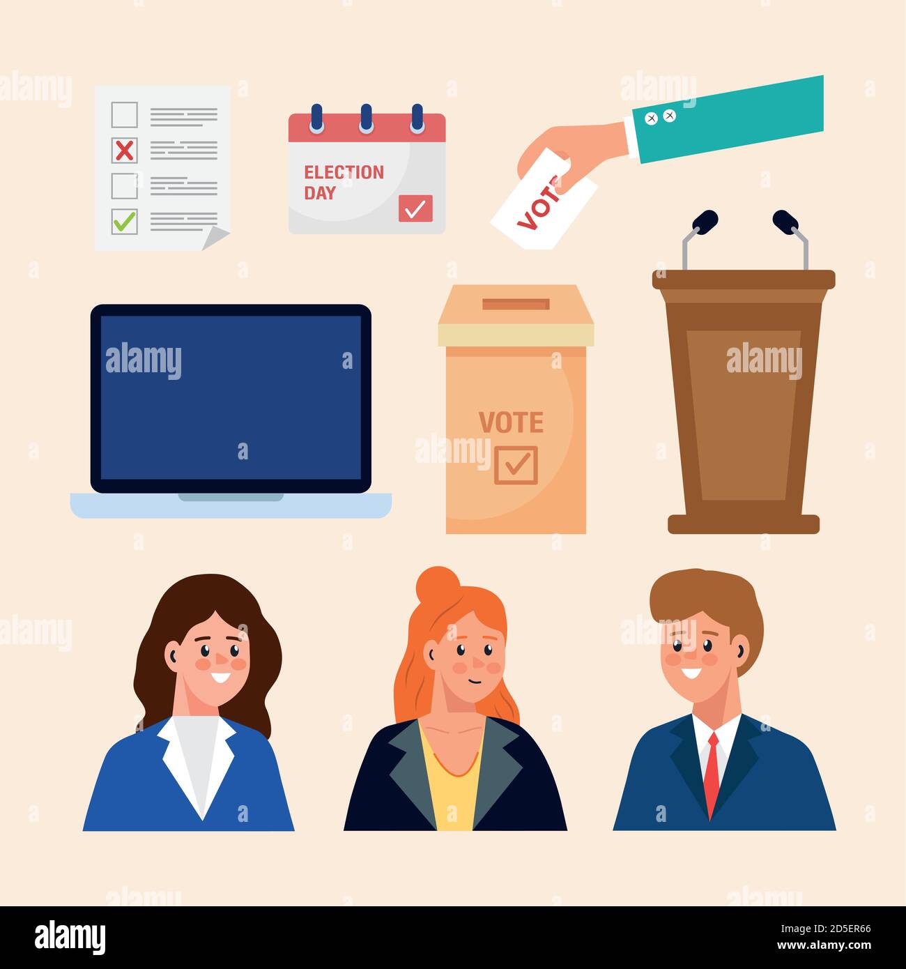 Election day icon collection vector design Stock Vector Image & Art - Alamy