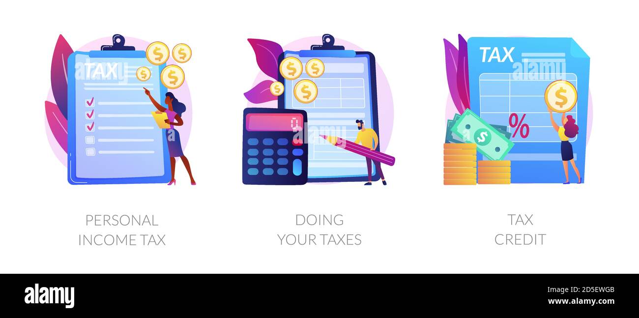 Personal income tax vector concept metaphors Stock Vector Image & Art ...