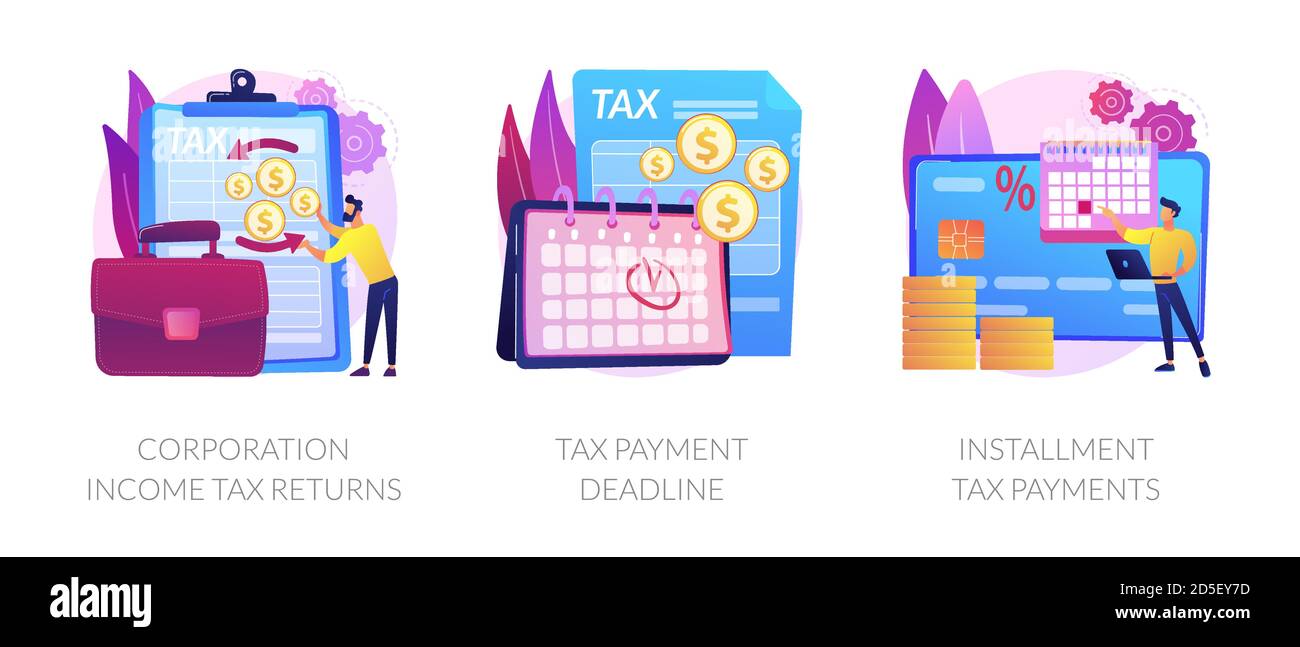 Tax payment terms vector concept metaphors Stock Vector Image & Art - Alamy