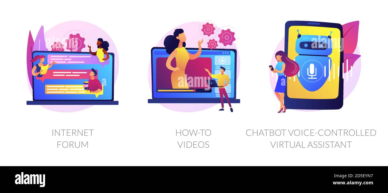 Virtual help and assistance vector concept metaphor Stock Vector Image ...