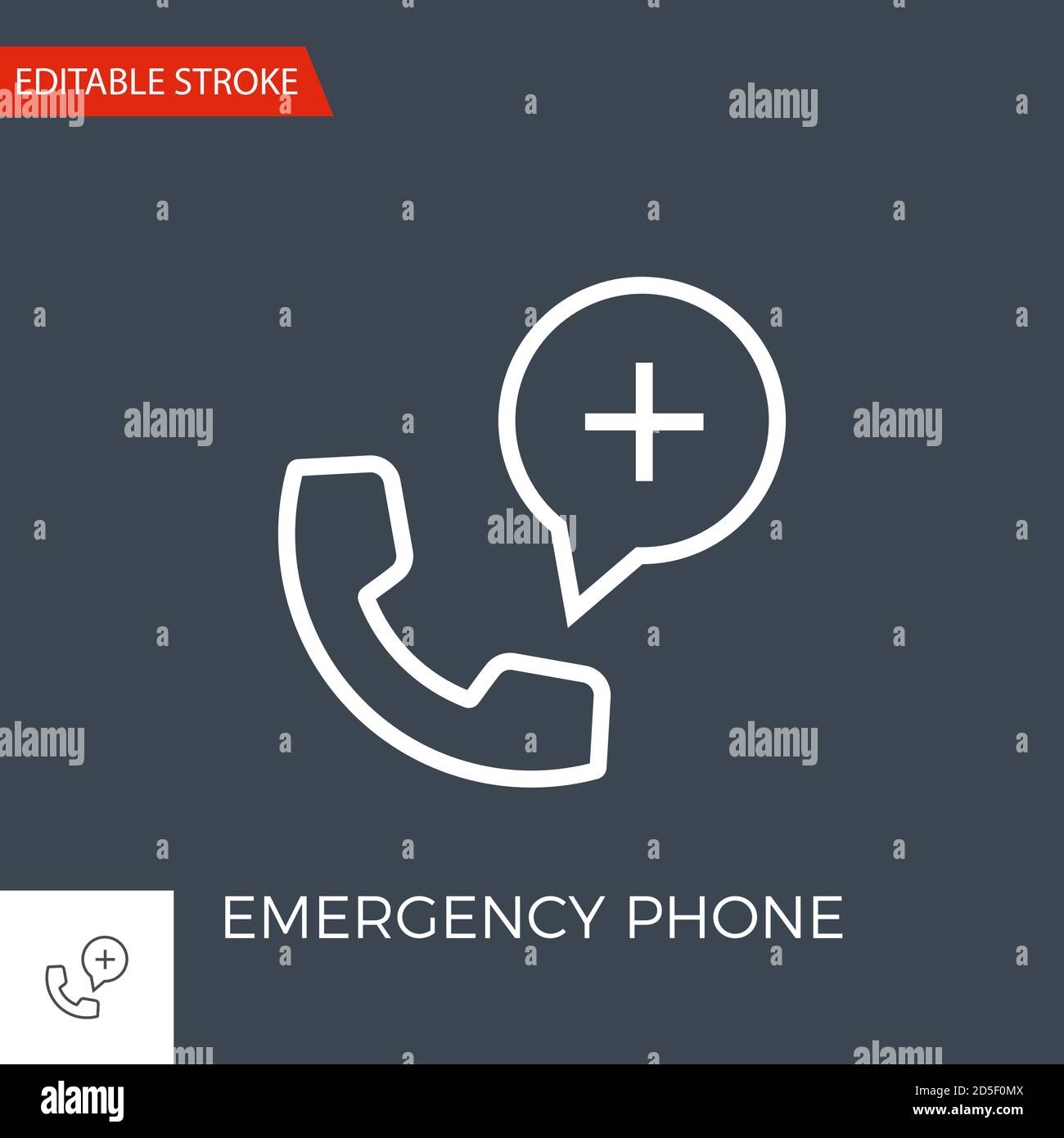 Emergency Phone Vector Icon Stock Vector Image & Art - Alamy