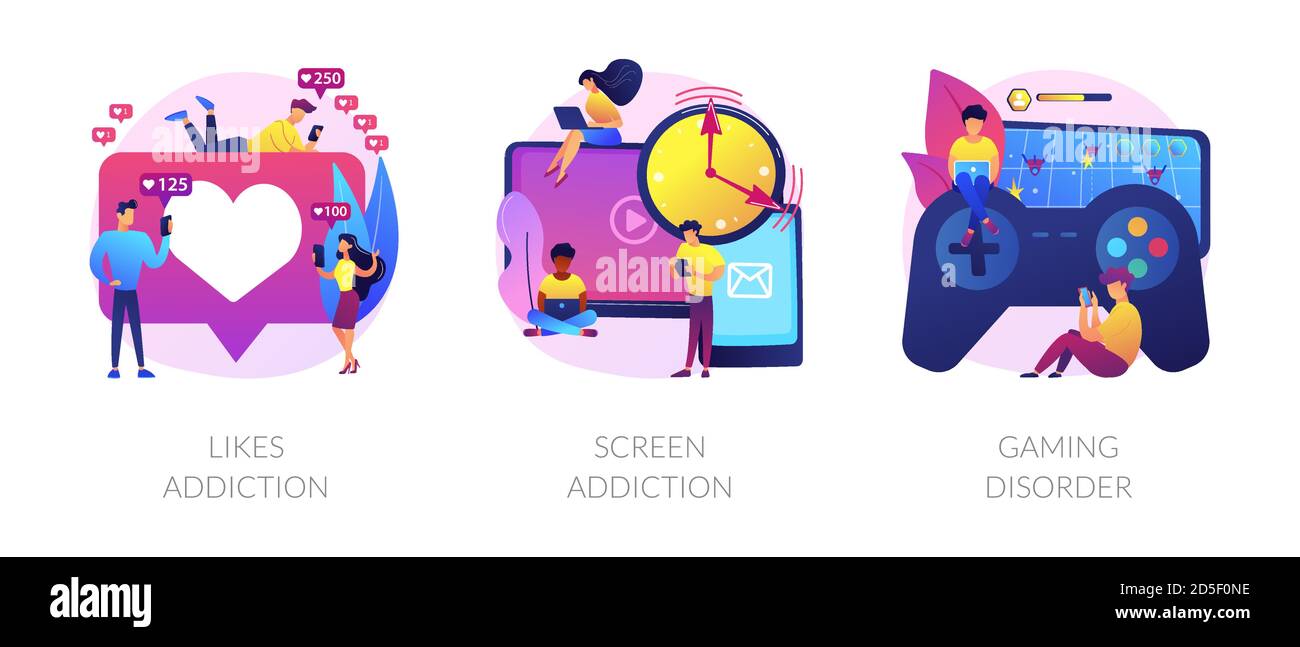 Technology addiction vector concept metaphor Stock Vector Image & Art ...