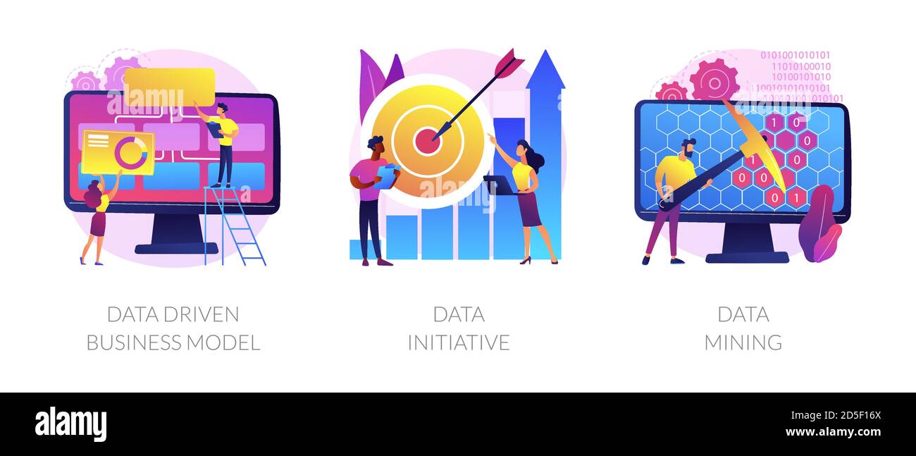 Data use in business vector concept metaphors Stock Vector Image & Art ...