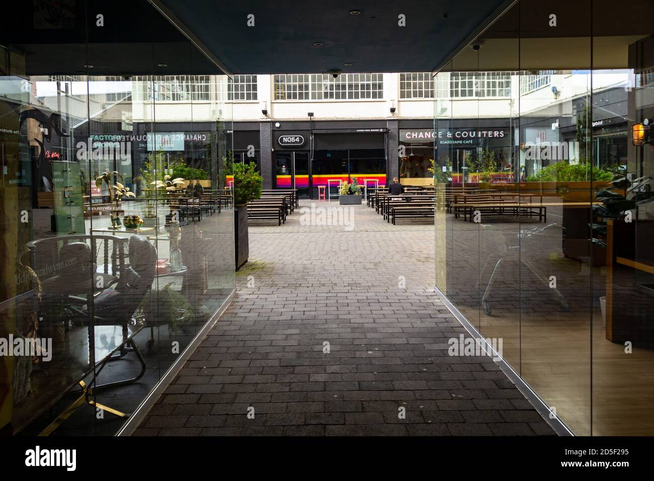 Open air area at the Custard Factory, Digbeth, Birmingham, UK Stock ...