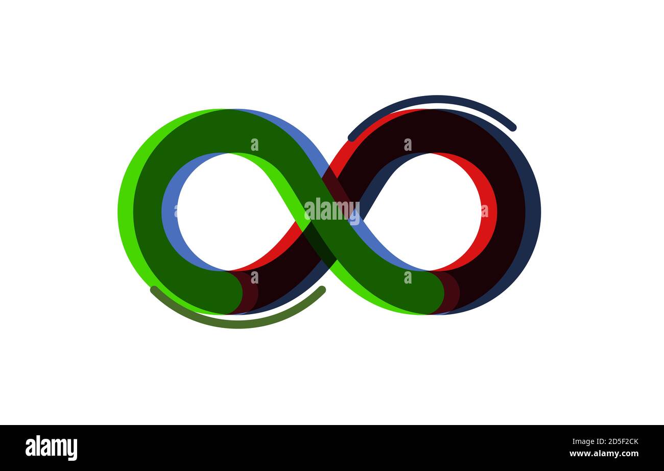 Infinity color icon, sign element geometric, Vector illustration Stock ...