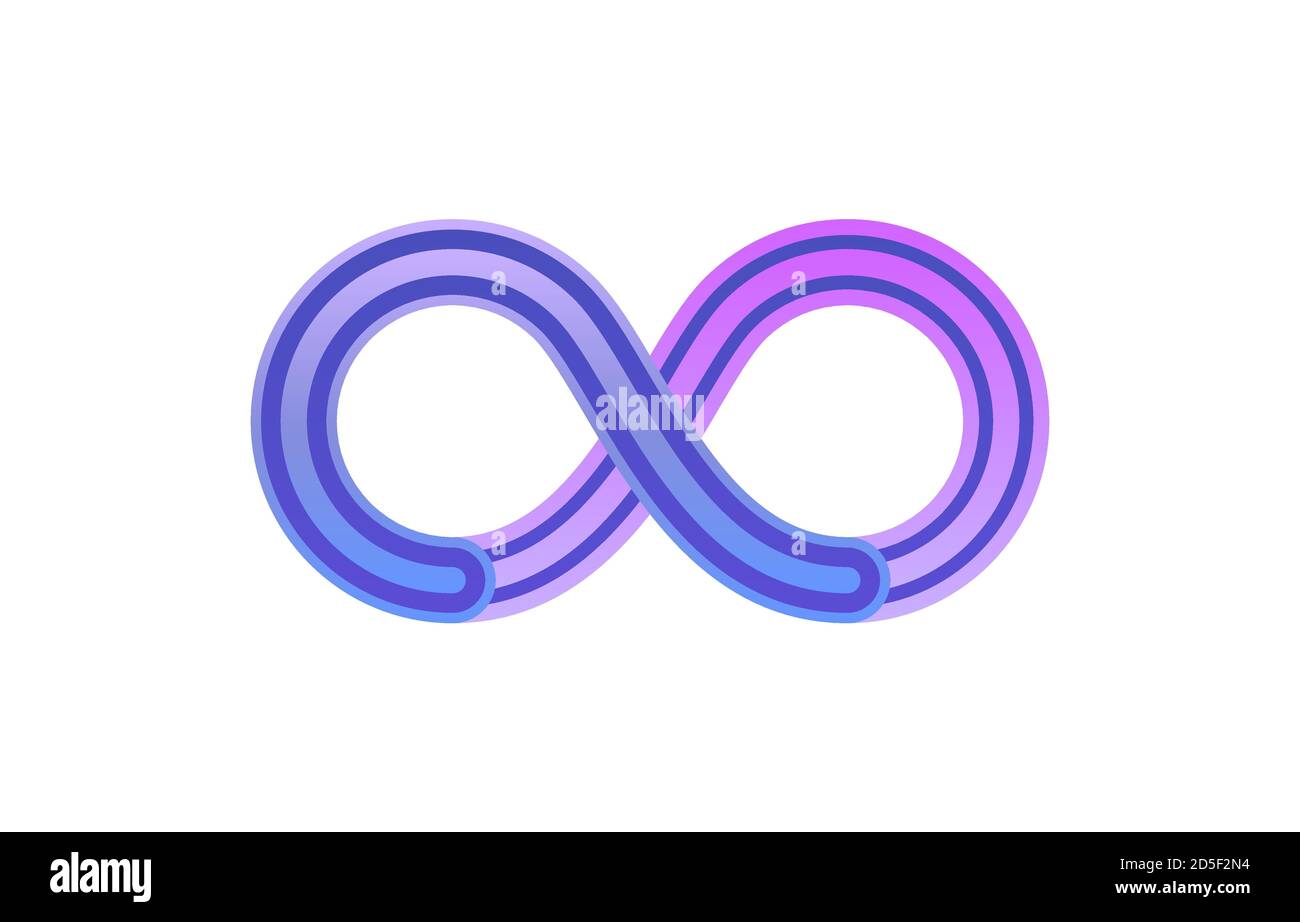 Infinity color icon, sign element geometric, Vector illustration Stock ...