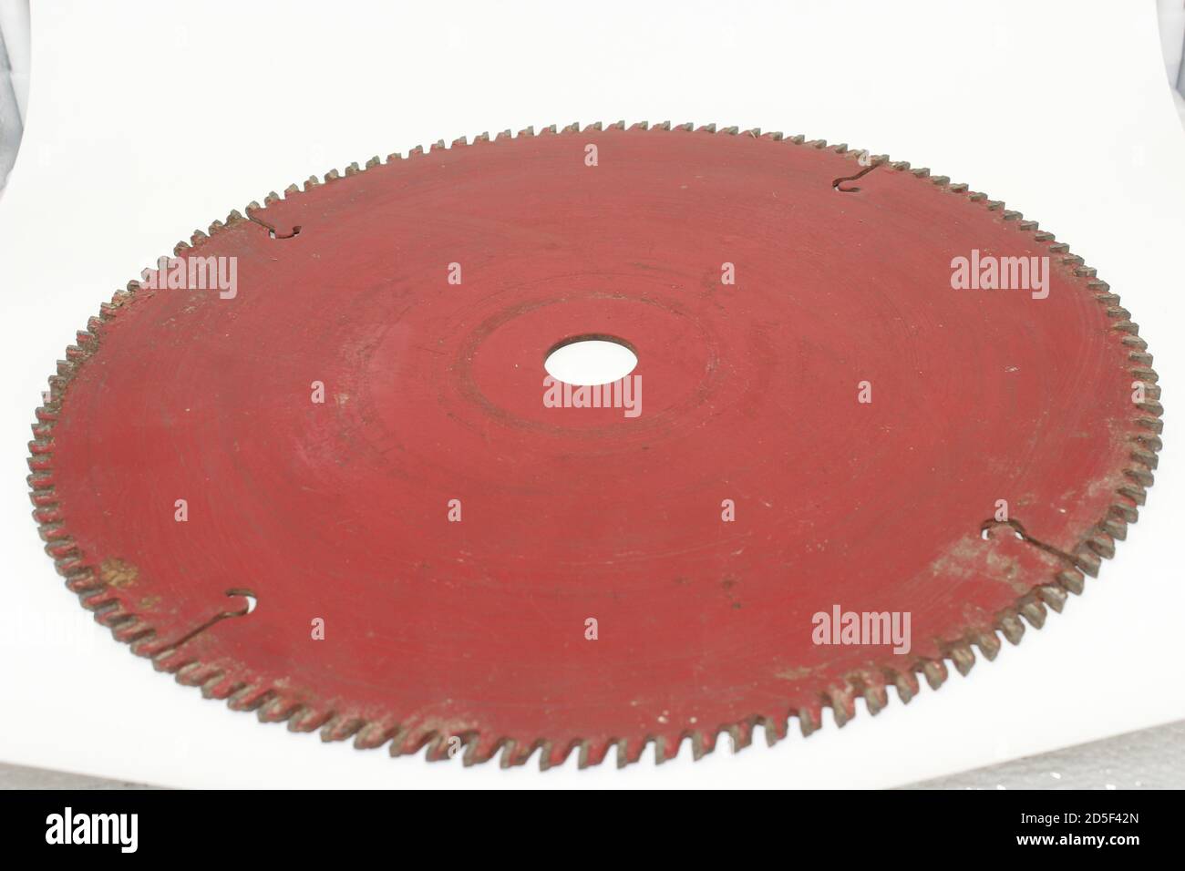 A picture of steel rod cutter blade on white background Stock Photo - Alamy