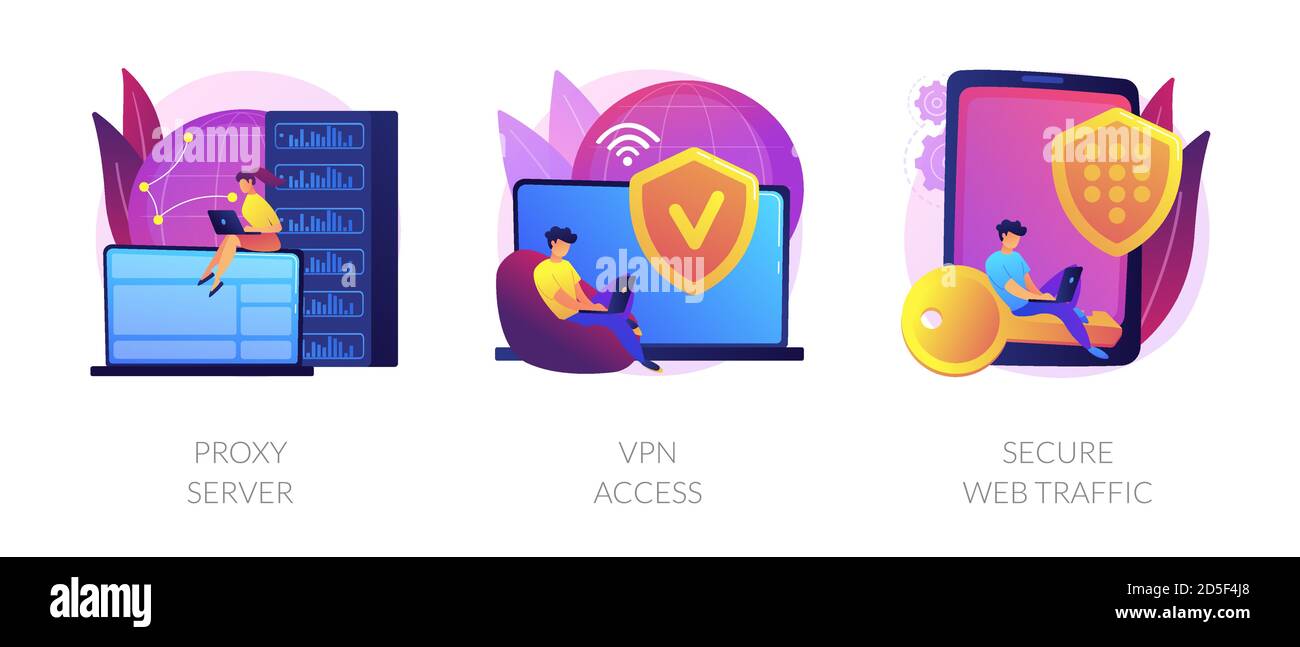 Secure internet access vector concept metaphors Stock Vector Image ...