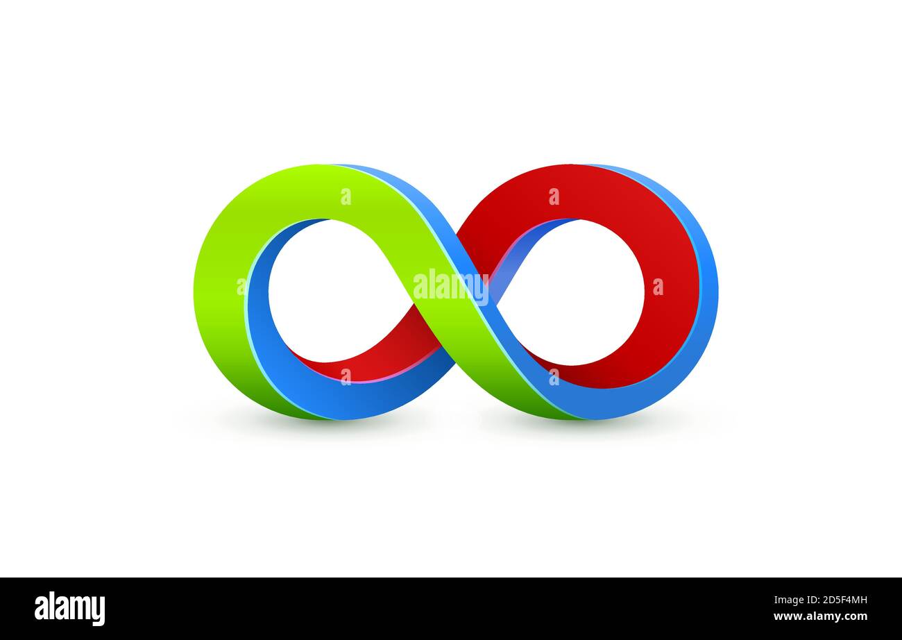 Infinity color icon, sign element geometric, Vector illustration Stock ...