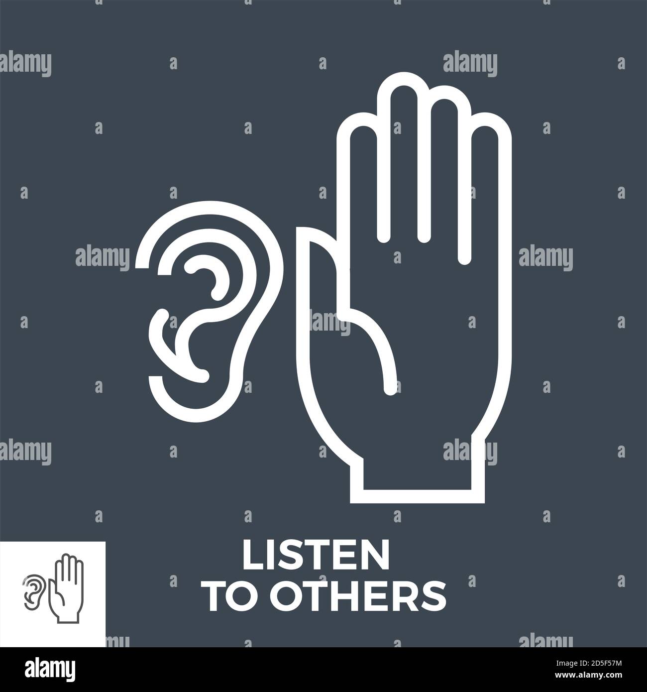 Listen to others Stock Vector Image & Art - Alamy