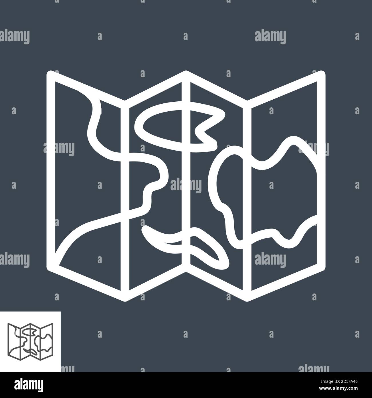 Map line icon Stock Vector Image & Art - Alamy