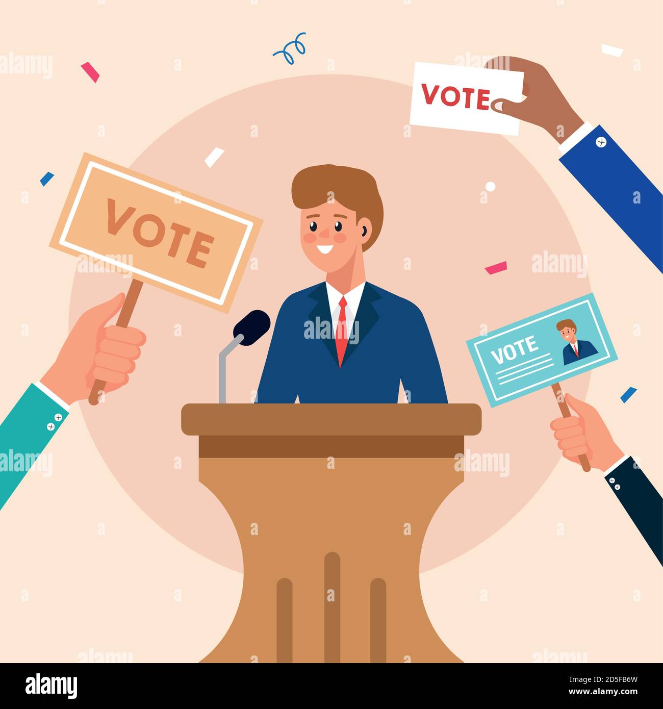 Hands on podium Stock Vector Images - Alamy