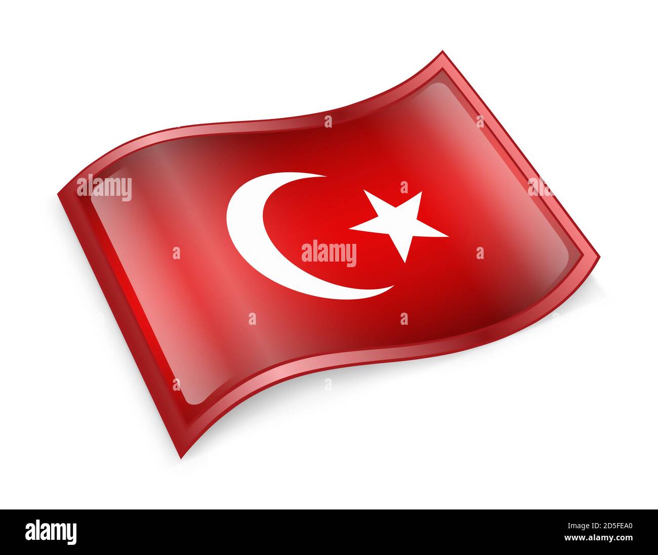Turkey Flag Icon Stock Photo - Alamy