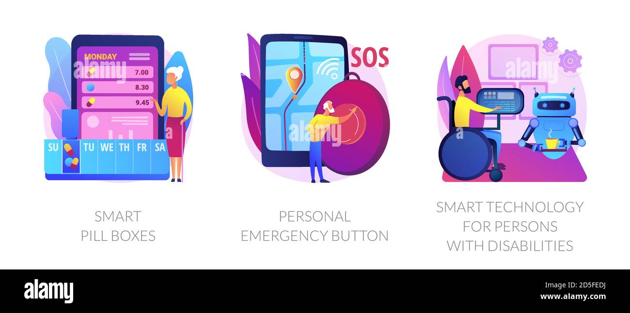 Digital healthcare support abstract concept vector illustrations Stock ...