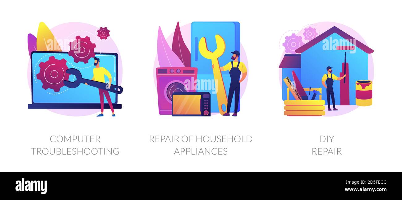 Repair and maintenance services abstract concept vector illustrations ...