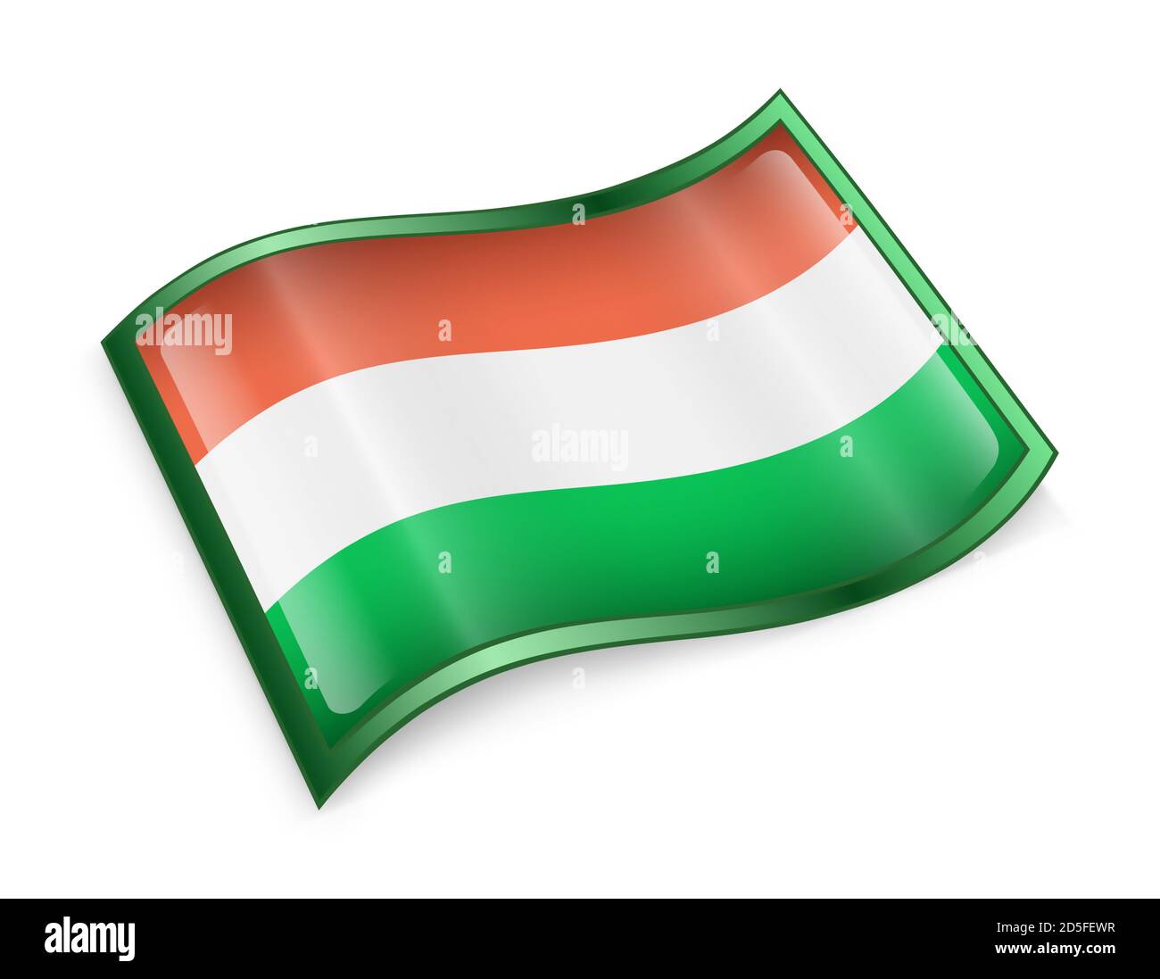 Hungary Flag Icon Stock Photo - Alamy