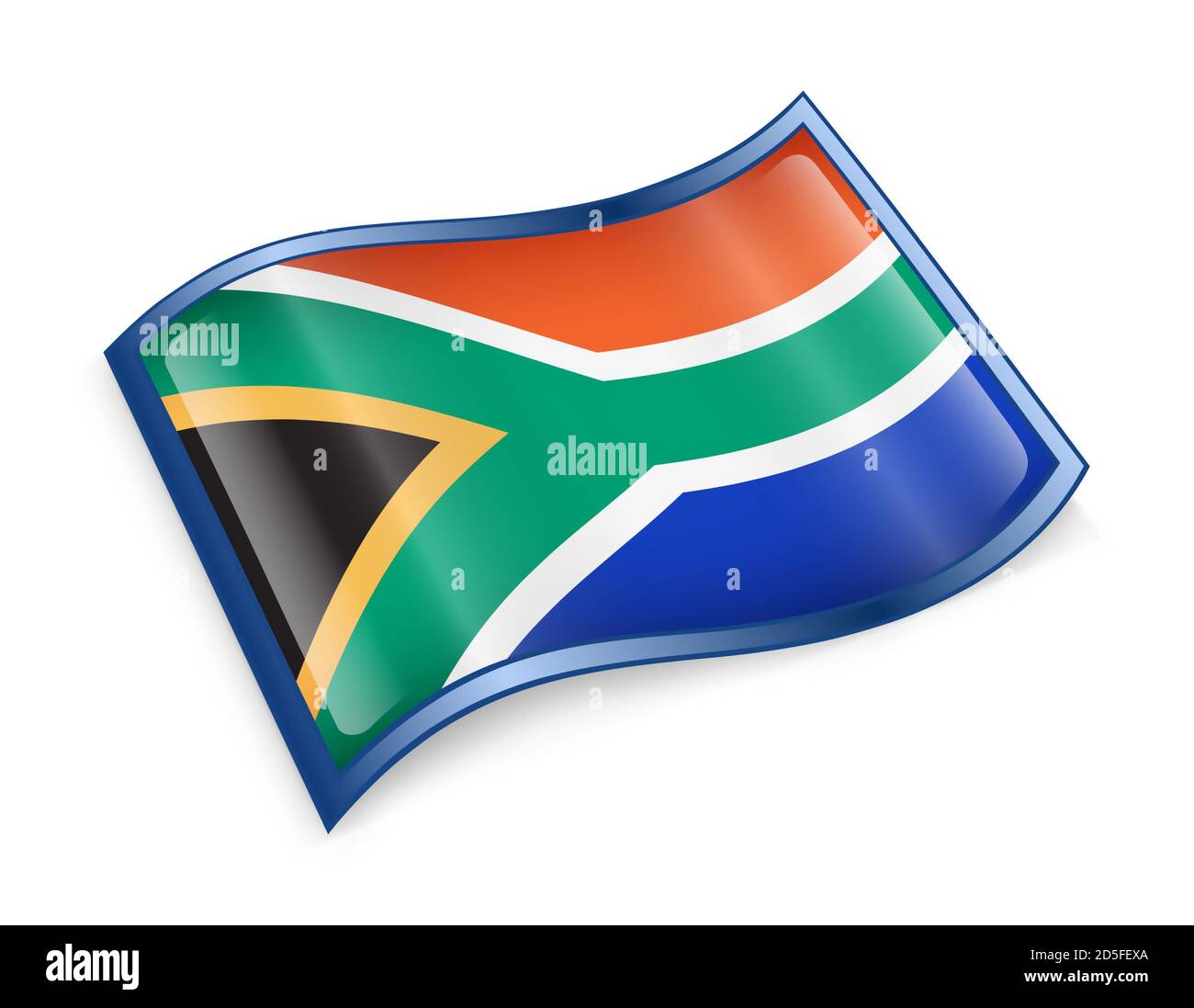 South Africa Flag icon Stock Photo - Alamy