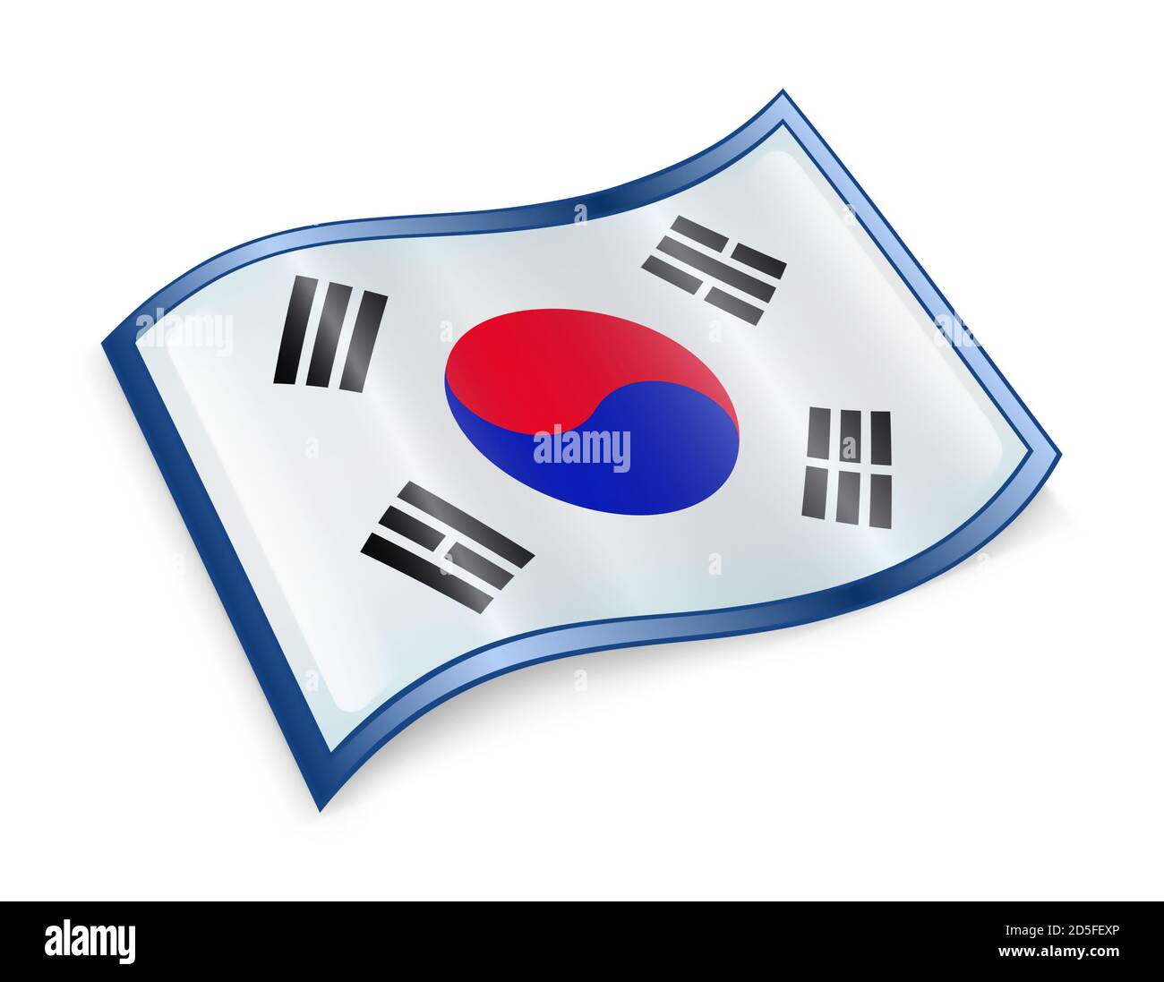 South Korea Flag Icon Stock Photo - Alamy