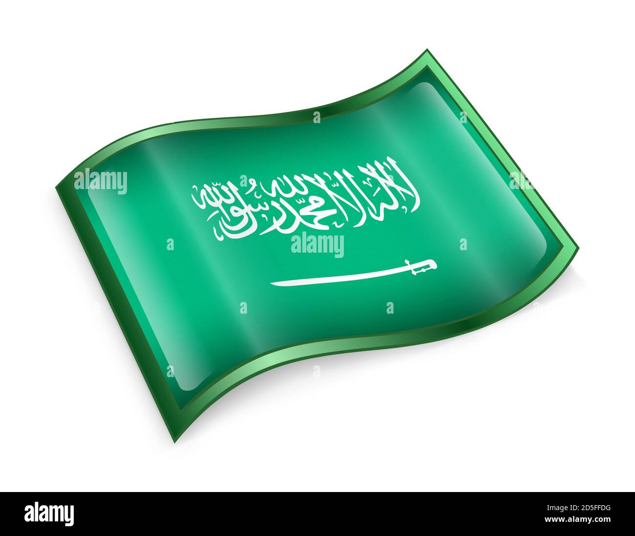 Saudi Arabia Flag Icon Stock Photo - Alamy