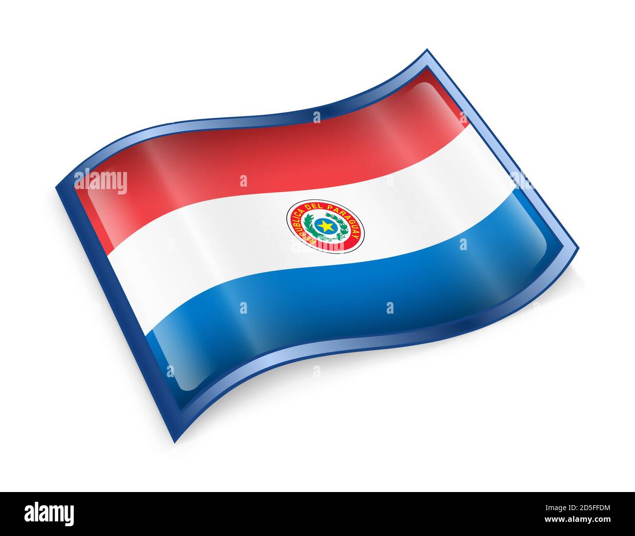 Paraguay Flag Icon Stock Photo - Alamy