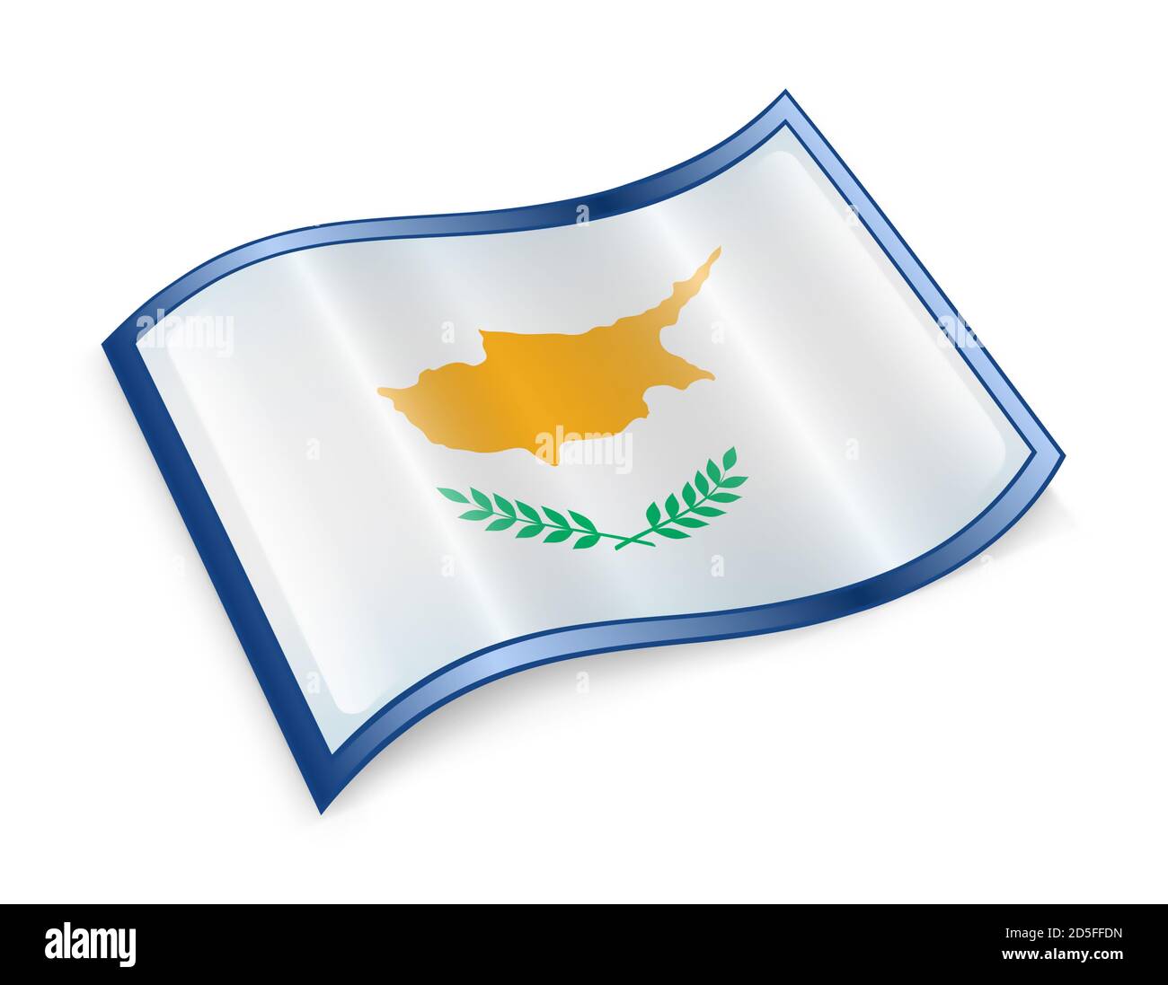 Cyprus Flag Icon Stock Photo - Alamy