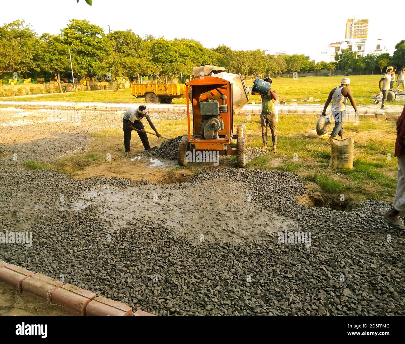 Utter pardesh , india - construction worker doing work , A picture of ...