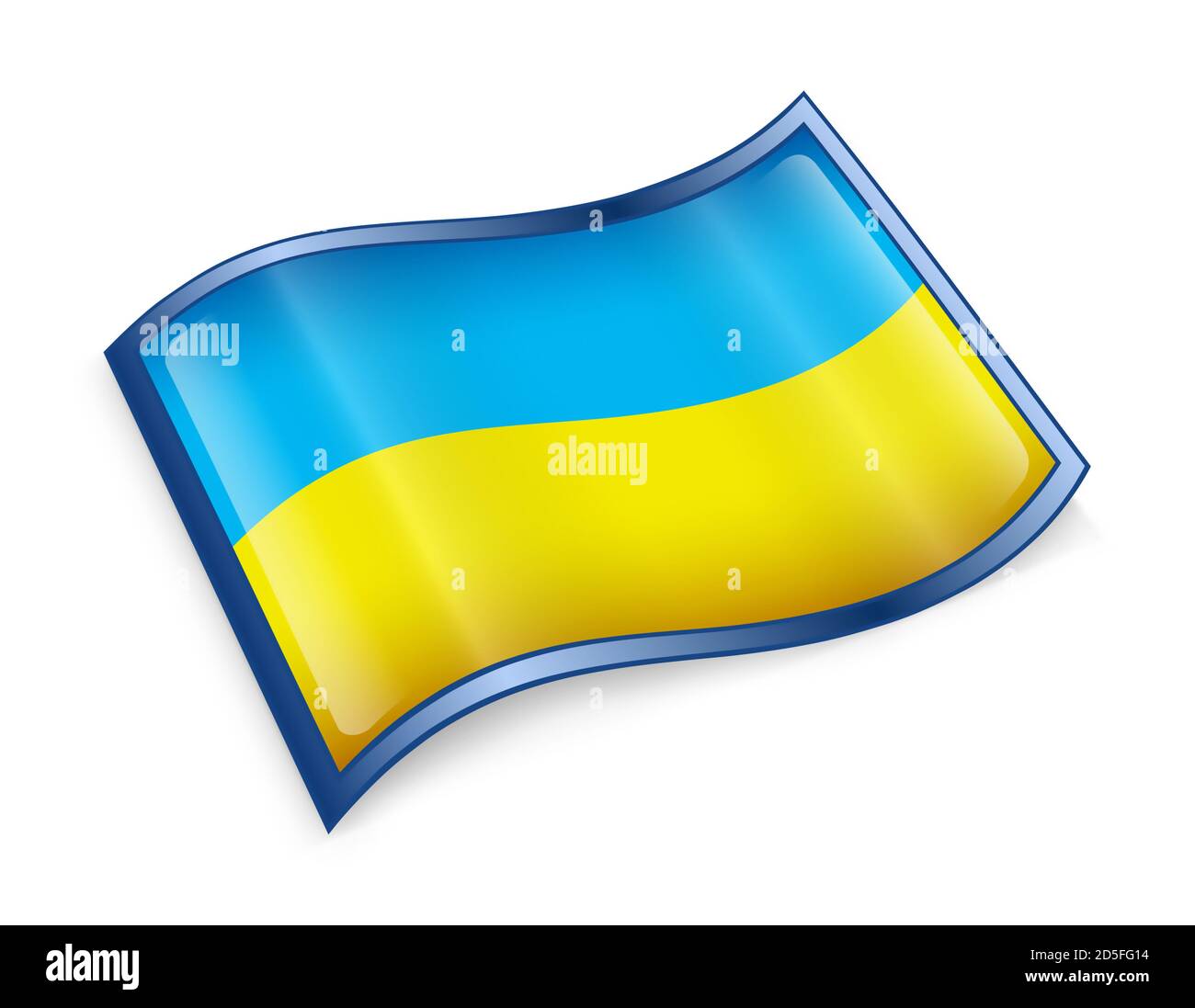 Ukraine Flag Icon Stock Photo - Alamy
