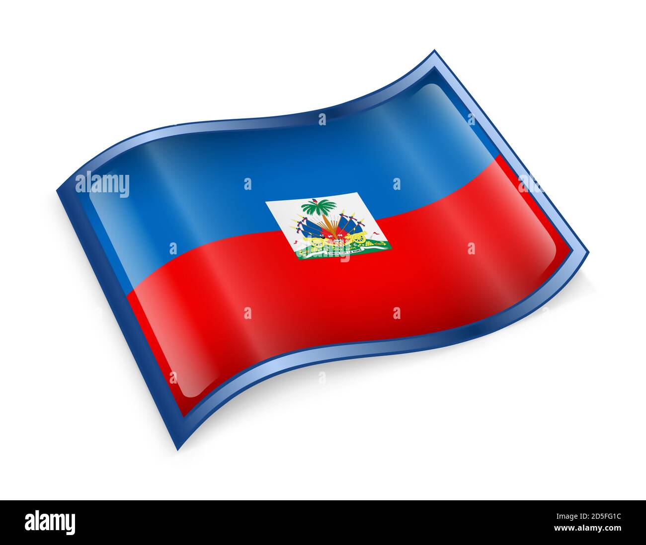 Haiti Flag Icon Stock Photo - Alamy