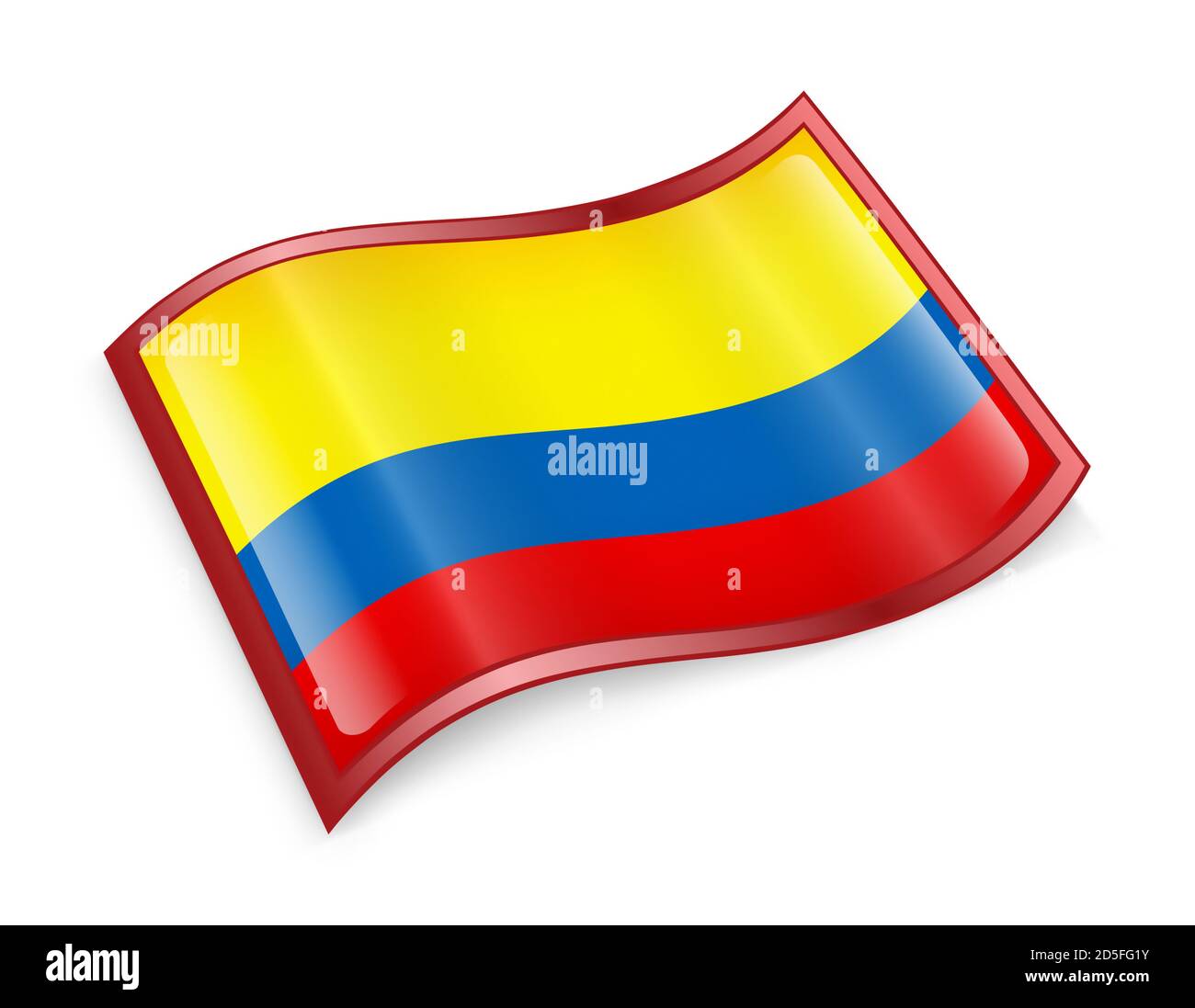 Colombia Flag Icon Stock Photo - Alamy