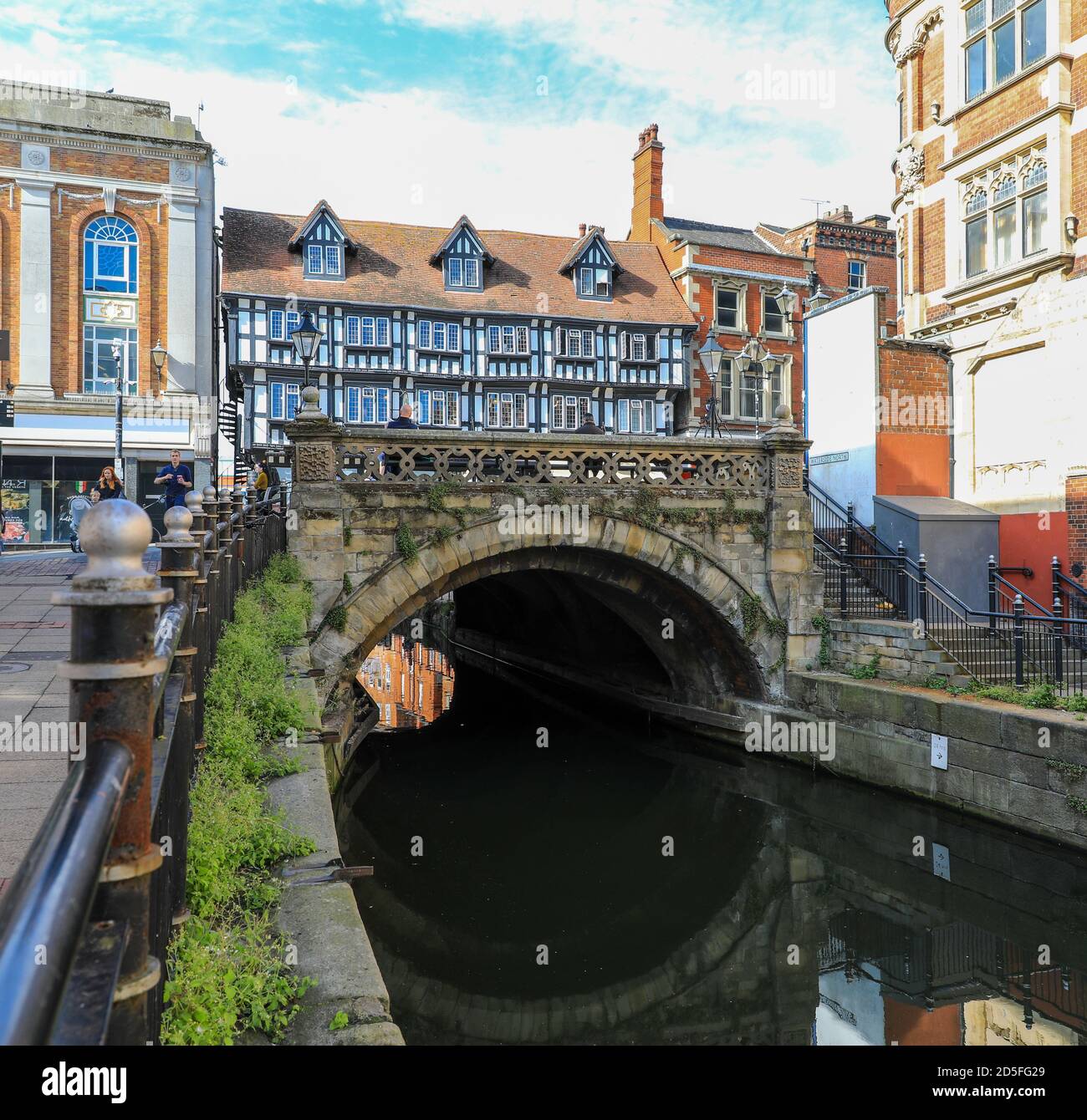 16th Century High Bridge over the River Witham, City of Lincoln ...